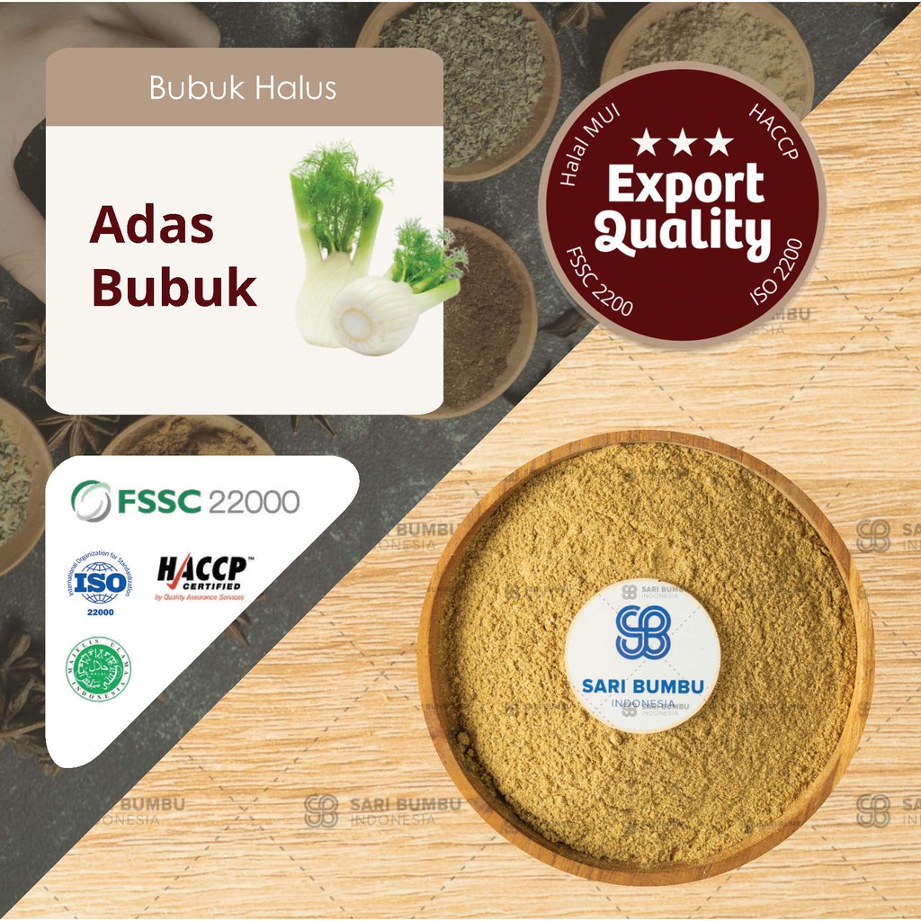 Jual Adas Bubuk / Fennel Powder / Adas / Bumbu Dapur / Bumbu Bubuk ...
