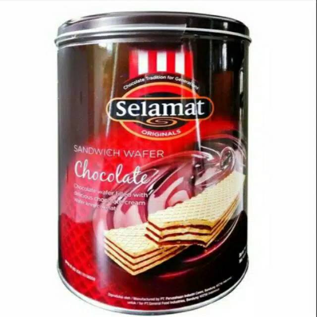 Jual selamat wafer kaleng chocolate 750gr | Shopee Indonesia