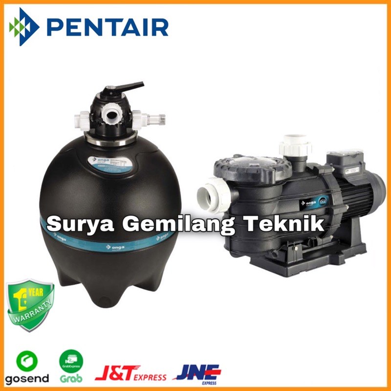 Jual POMPA KOLAM RENANG 1HP SUPERFLO PENTAIR P-SFL-101+SAND FILTER ONGA ...