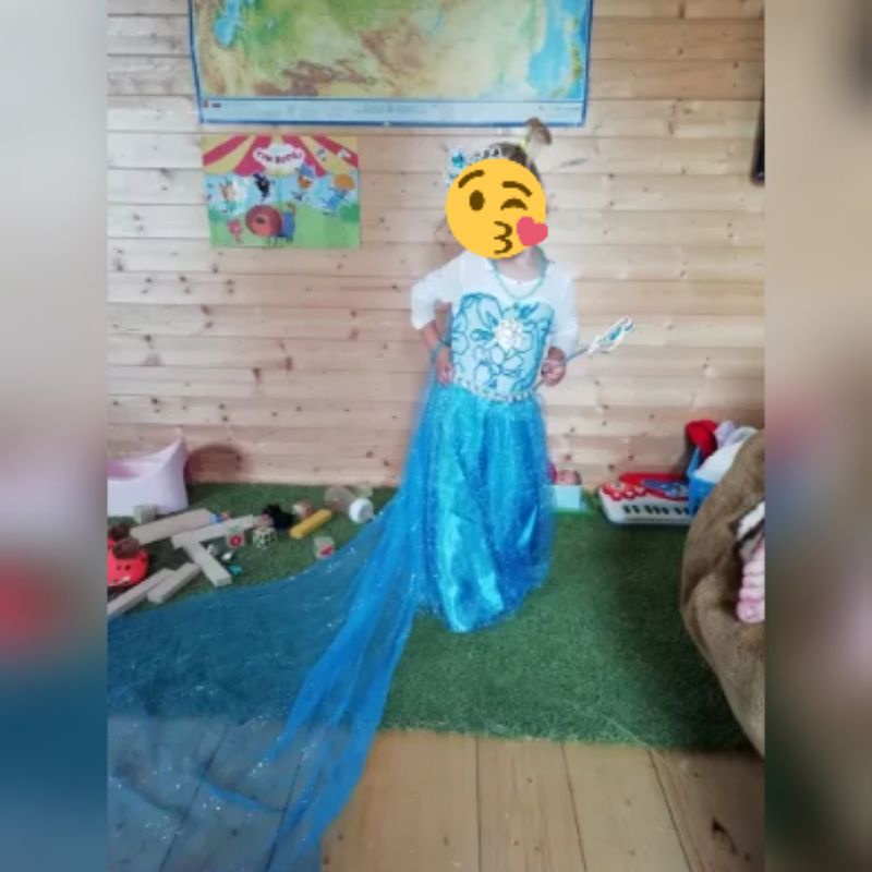 Jual Baju Elsa Frozen Biru Cantik Sayap Panjang | Shopee Indonesia