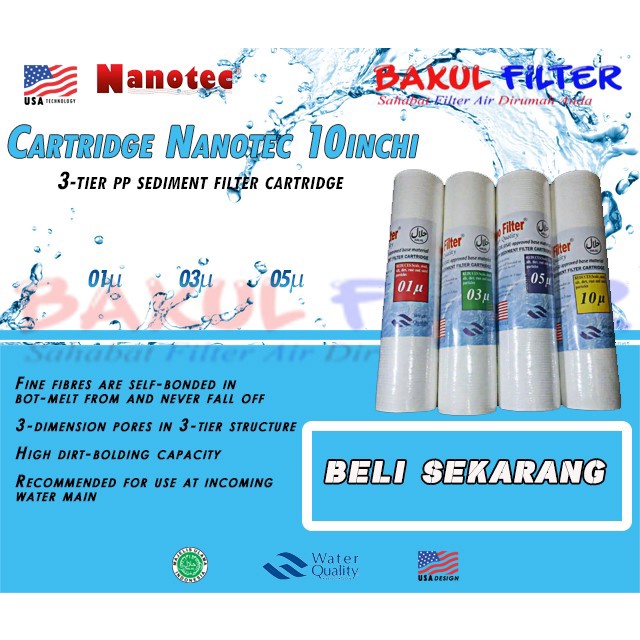 Jual Sedimen Cartridge Filter Nanotech 10 Inch | Shopee Indonesia