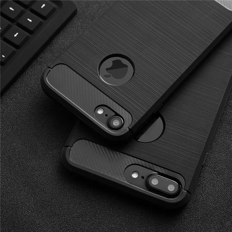 Jual CASING COVER IPHONE 7 - 7 PLUS SOFTCASE CARBON FIBER RUGGED SLIM ...