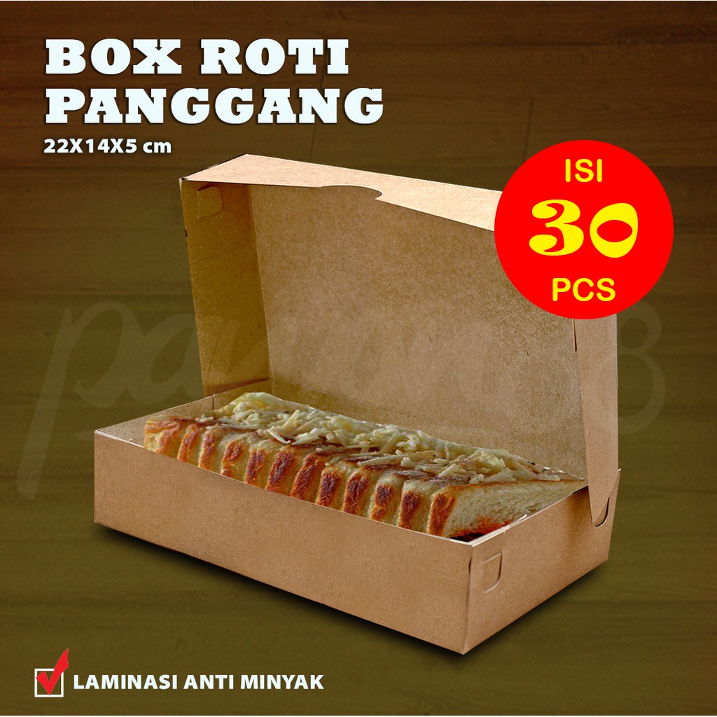 Jual Box Ropang - Kotak Roti Panggang - Dus Ropang KRAFT COKLAT - BRP1 ...
