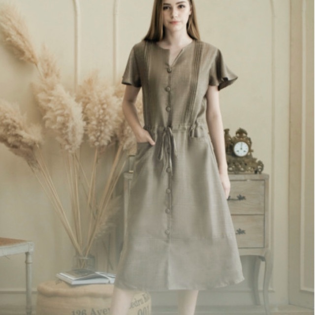 Jual MAVEN abigail dress in expresso READY STOCK | Shopee Indonesia