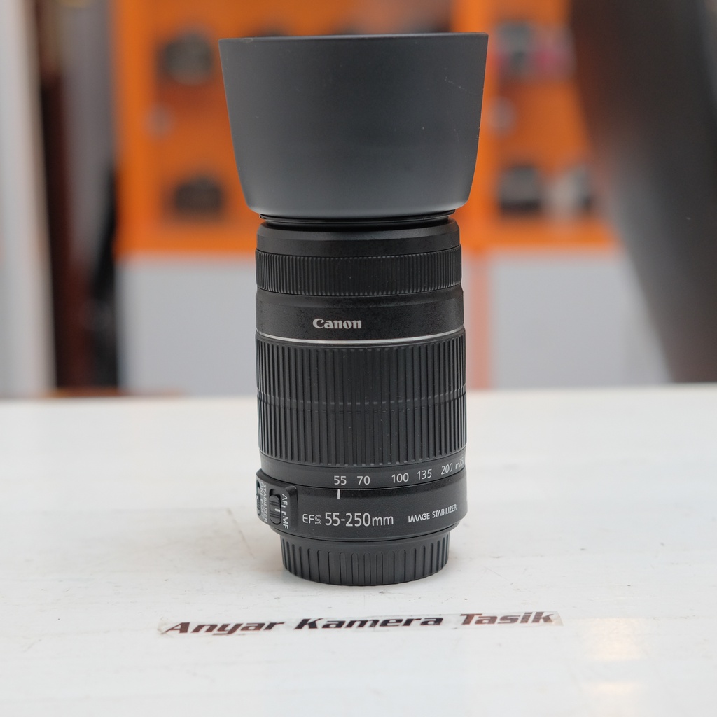 Jual LENSA CANON 55-250MM Lensa tele 55-250 is Lensa telle canon ...