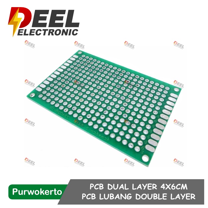 Jual PCB DUAL LAYER 4X6CM PCB LUBANG DOUBLE LAYER PCB MATRIX 4X6CM FR4 ...