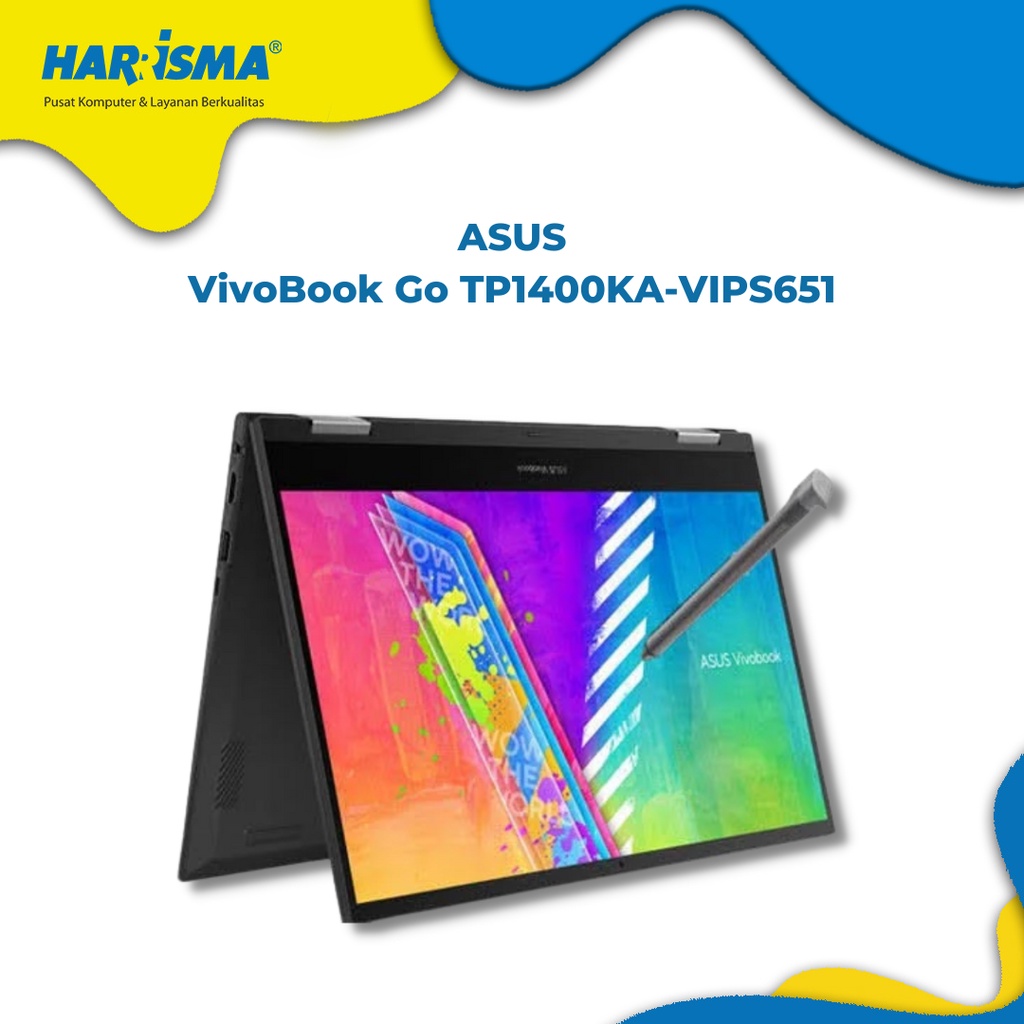 Jual ASUS VivoBook Go TP1400KA-VIPS651 QBlue Pentium N6000/8GB/512GB/14 ...