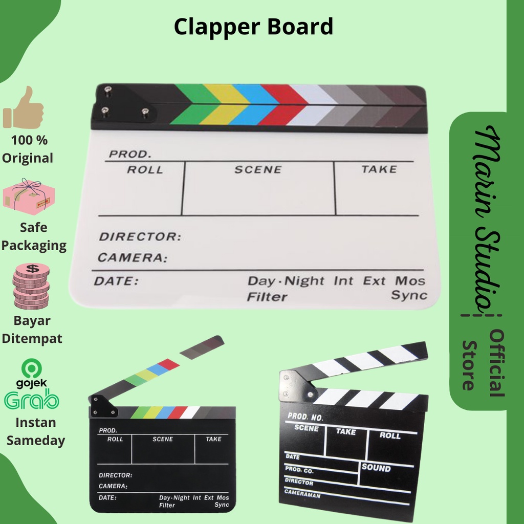 Jual Clapper Board Cinema Classical Movie Film Clapperboard Profesional ...