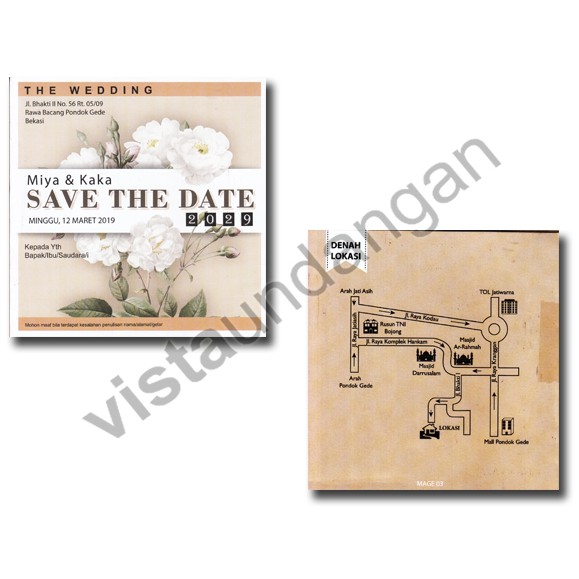 Jual Undangan pernikahan blangko mage 03 nikah wedding simple DIY Print ...