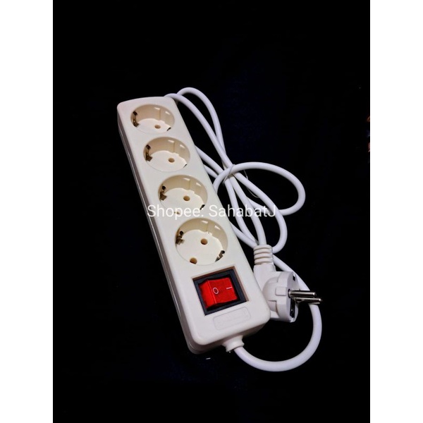 Jual Terminal Stop Kontak 4 Lubang Saklar kabel Set StopKontak kabel ...