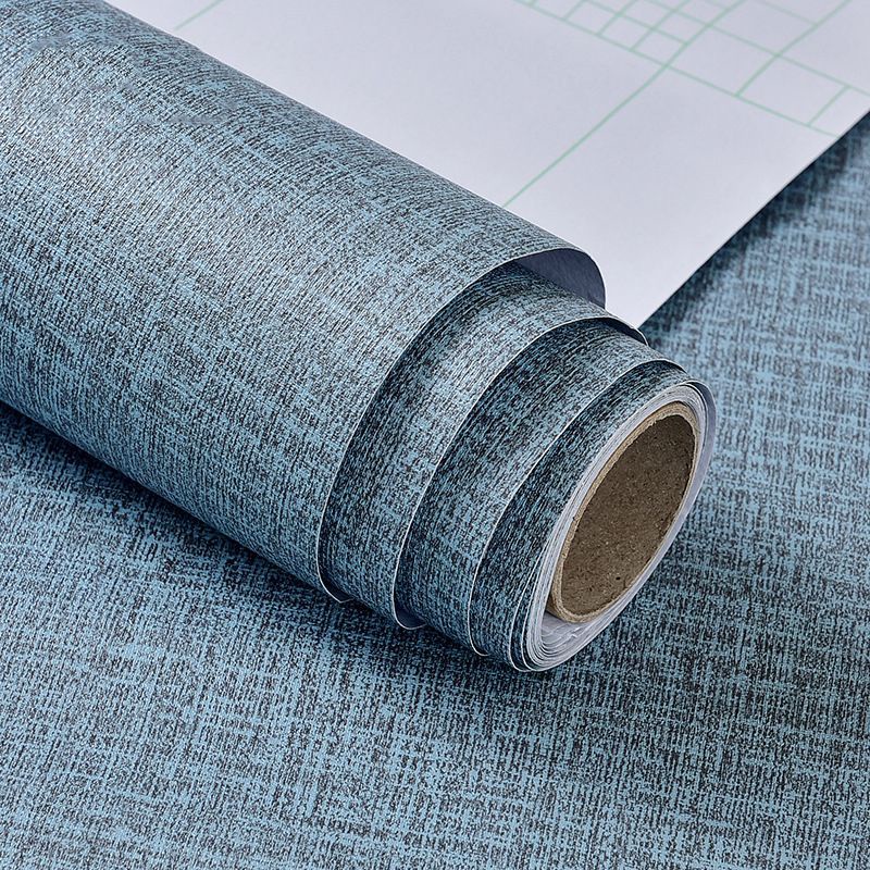 Jual WALLPAPER STICKER DINDING BIRU SERAT KAIN MINIMALIS ELEGANT ...