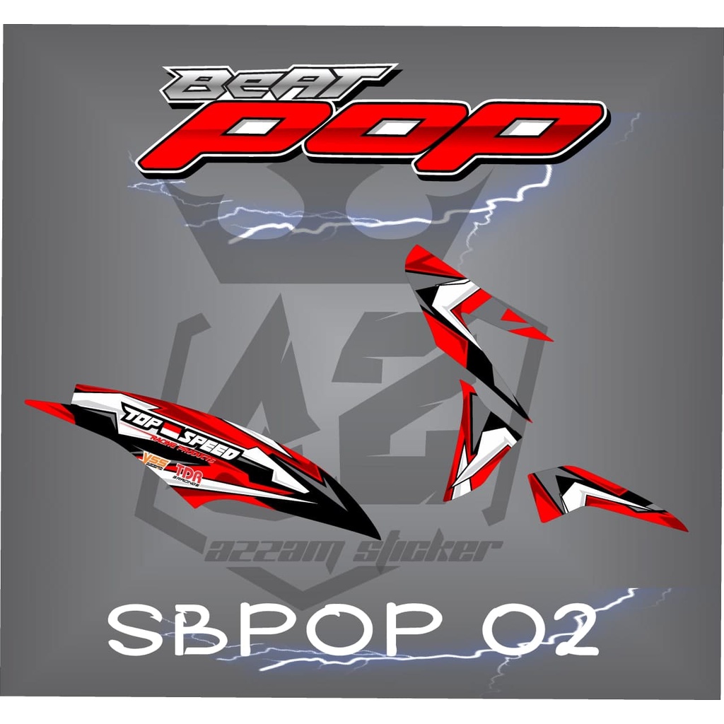 Jual Striping Beat Pop Variasi Stiker Sticker Scotlite Skotlet Motor ...