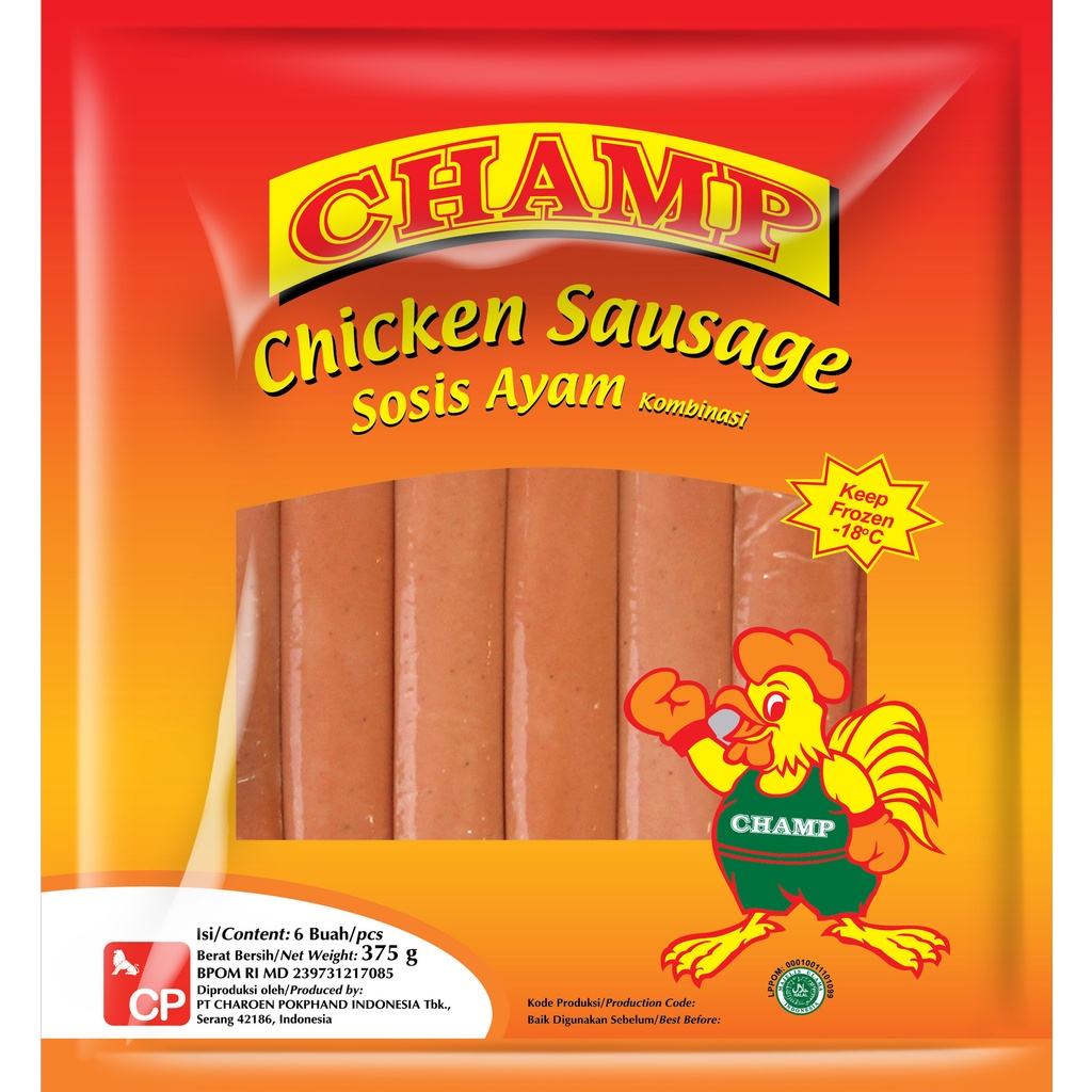 Jual Champ Sosis Ayam 375gr isi 15 - Chicken Sausage (KHUSUS KURIR ...