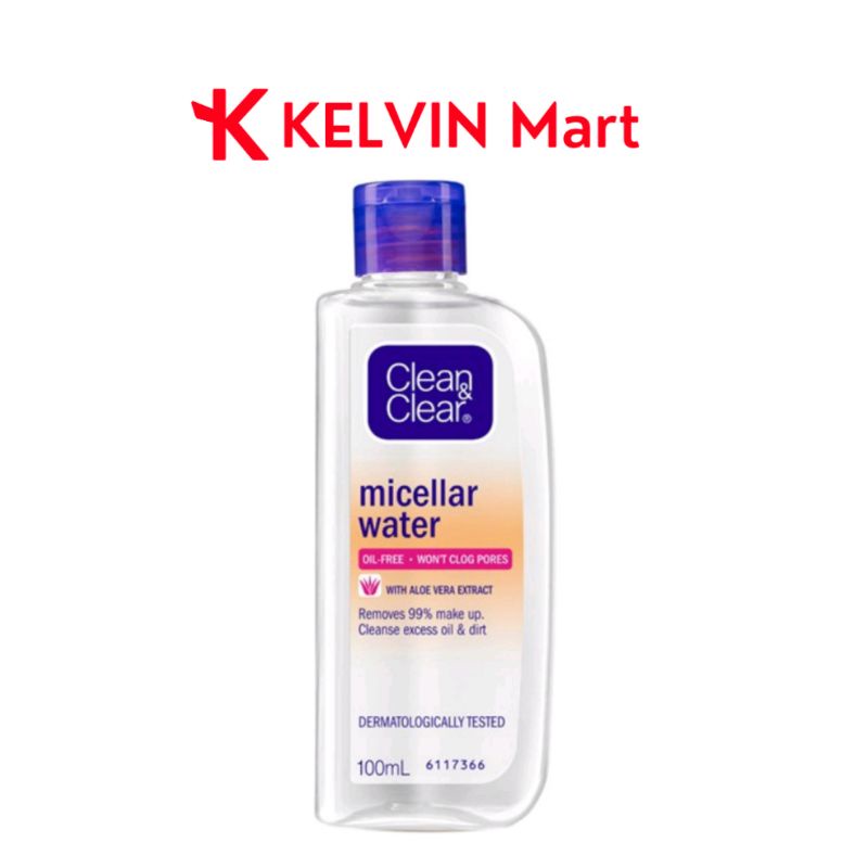 Jual Clean & Clear Micellar Water With Aloe Vera Extract Botol 100mL ...