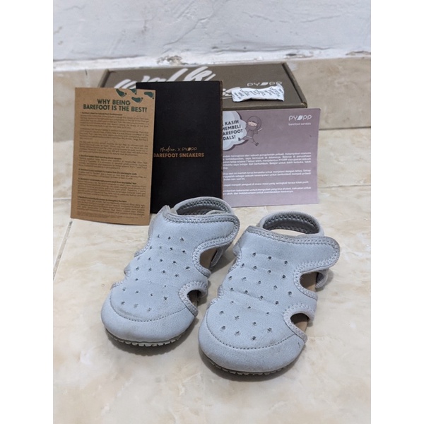 Jual Ninja Barefoot Sandals - Grey (Sendal Anak PYOPP) | Shopee Indonesia