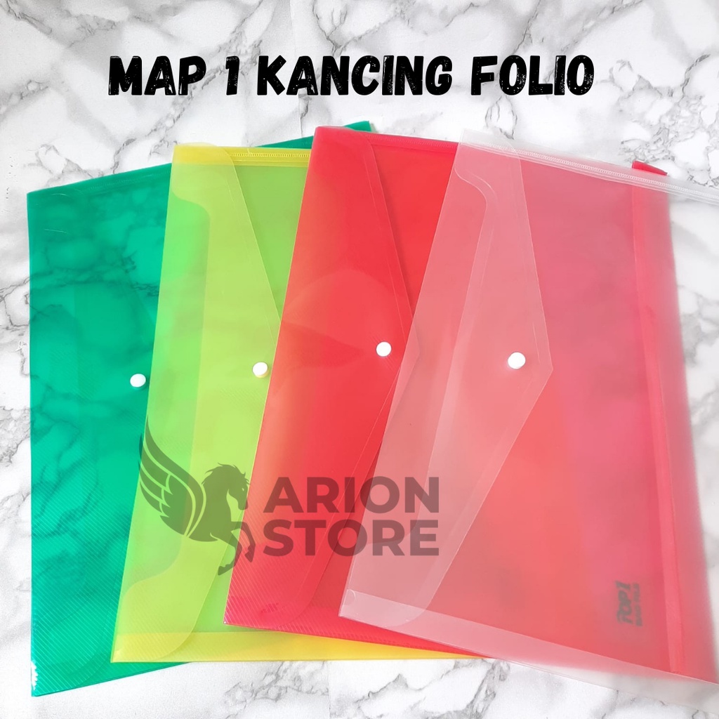 Jual [ARION STORE] Map Warna 1 Kancing Folio Pop1 / D`players / Dokumen ...