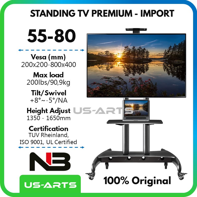 Jual Bracket Standing TV 85 80 77 75 70 65 Inch Braket Breket Standing ...