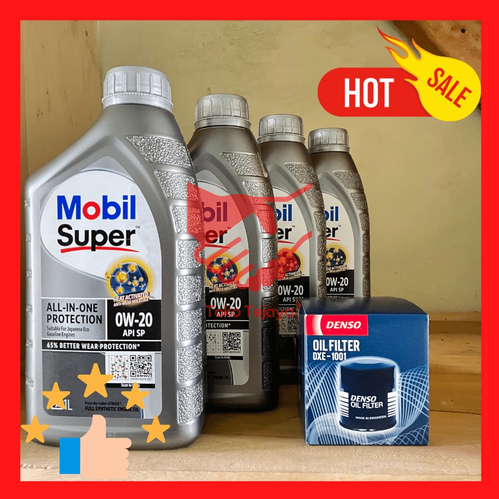 Jual PROMO !! MOBIL SUPER 0W/20 4Liter + FILTER OLI DENSO 1PCS ORIGINAL ...