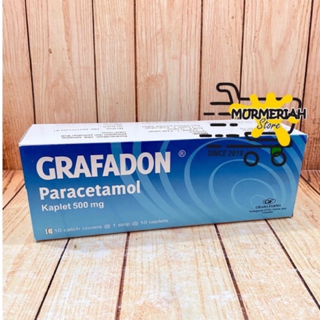 Jual GRAFADON BOX 100 kaplet Paracetamol 500 mg-Obat Nyeri,Demam ...
