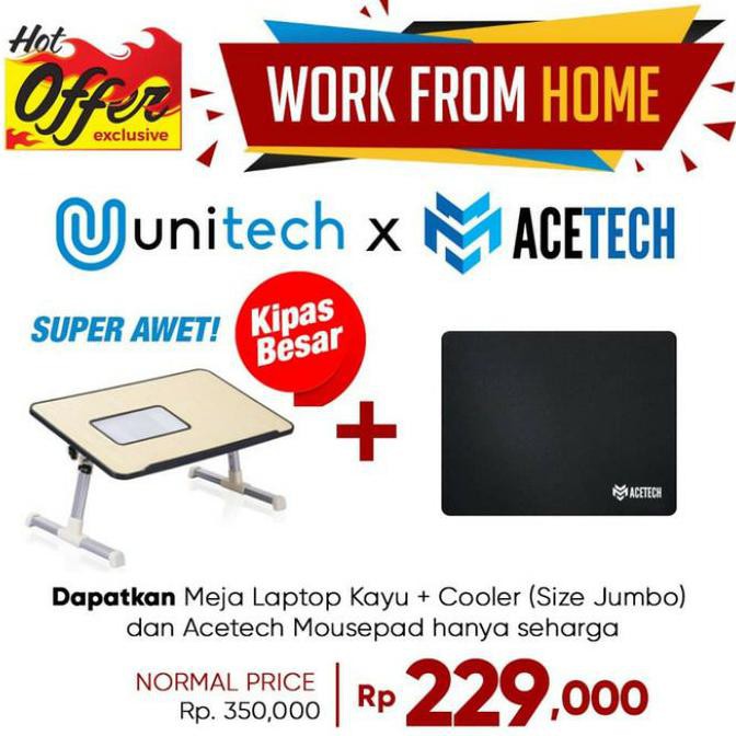 Jual Meja Laptop Portable Kayu White Cooler Cooling Fan Cooling Pad Big ...