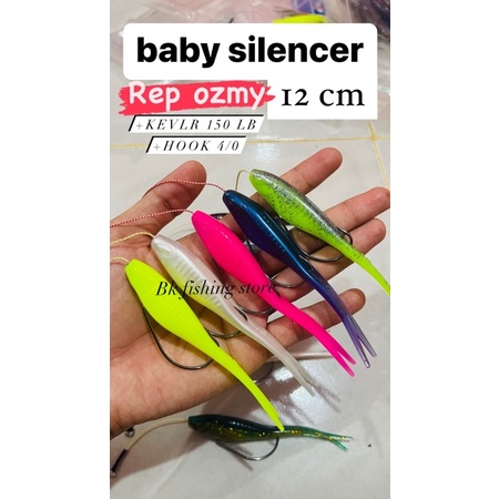 Jual Promo baby silencer 12 cm Rep ozmy plus kevlar 4/0 150 lb || umpan ...