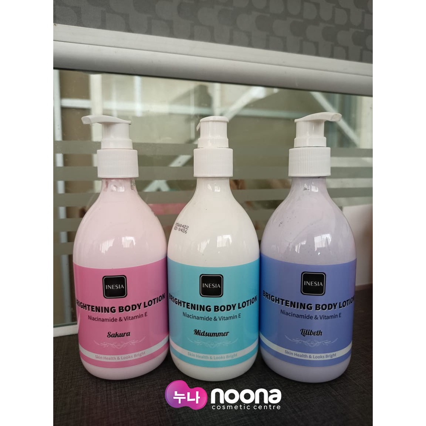 Jual INESIA BRIGHTENING BODY LOTION NIACINAMIDE & VITAMIN E 300ML ...