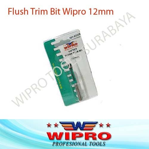 Jual Wipro 12mm Flush Trim Bit Mata Profil Router TCT Straight Bit ...