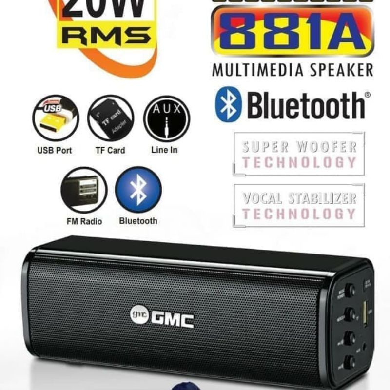 Jual Musik Box Bluetooth GMC 881A /Speaker Bluetooth Super Bass GMC ...