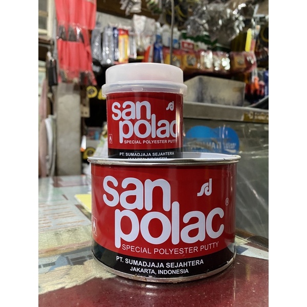 Jual Dempul Putty Sanpolac 250G / 1 KG Besi Logam Plastik | Shopee ...