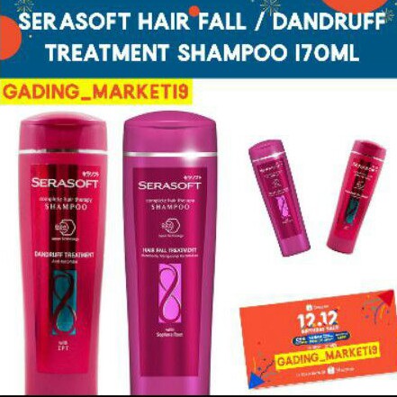 Jual Serasoft shampo anti dandruff/hair fall treatment 170ml (Promo ...