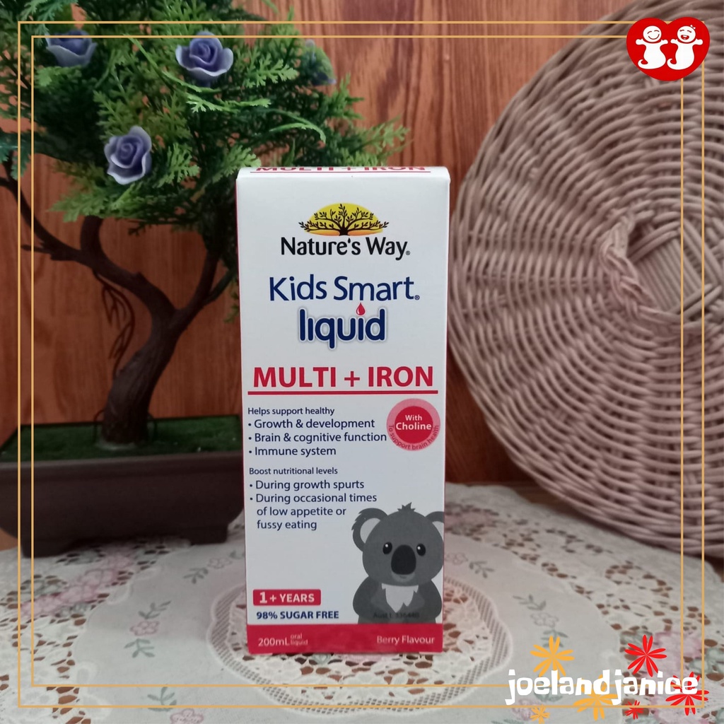 Jual Nature's Way Kids Smart Liquid Multivitamin + Iron liquid 200ml ...