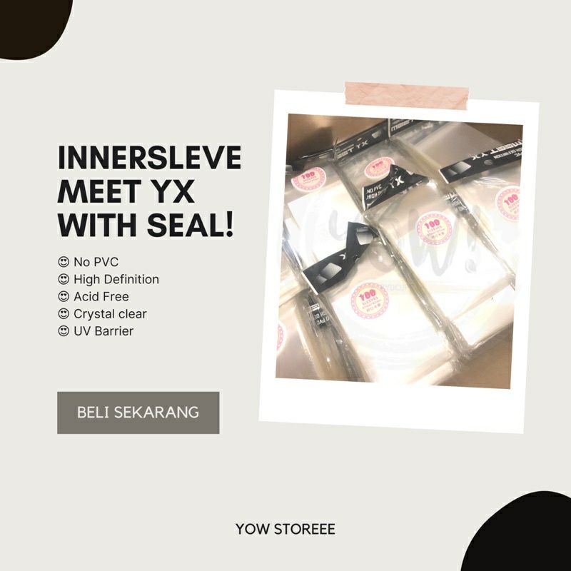 Jual [ READY STOCK SATUAN ] INNERSLEEVE MEET YX SEAL PLASTIK PHOTOCARD ...