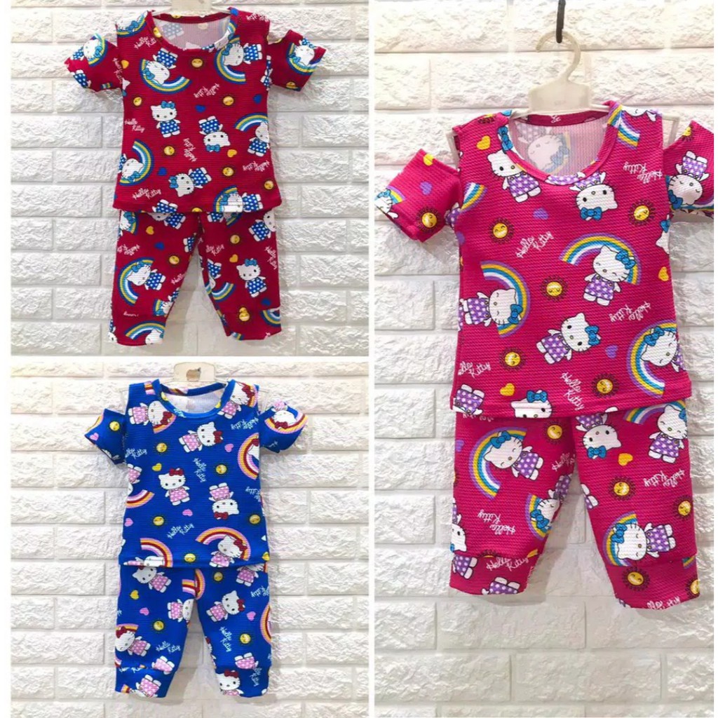 Jual Setelan Anak Model Sabrina MOTIF karakter 1-4 Tahun | Shopee Indonesia
