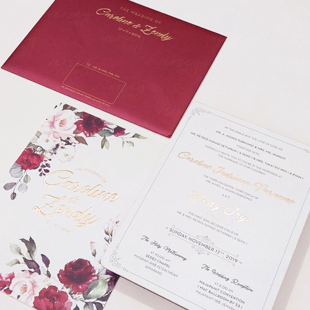 Jual Undangan Pernikahan, Wedding Invitation, Invitation Card, Floral ...