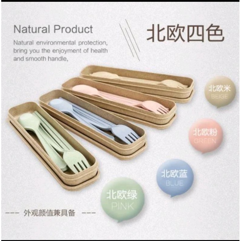 Jual SENDOK MAKAN SET JERAMI / SENDOK GARPU SUMPIT SET KOMPLIT BAHAN ...