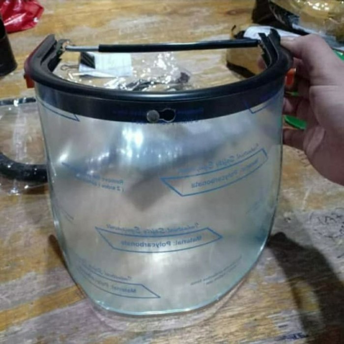 Jual Breket/bracket dan kaca mika pelindung wajah untuk helm safety ...