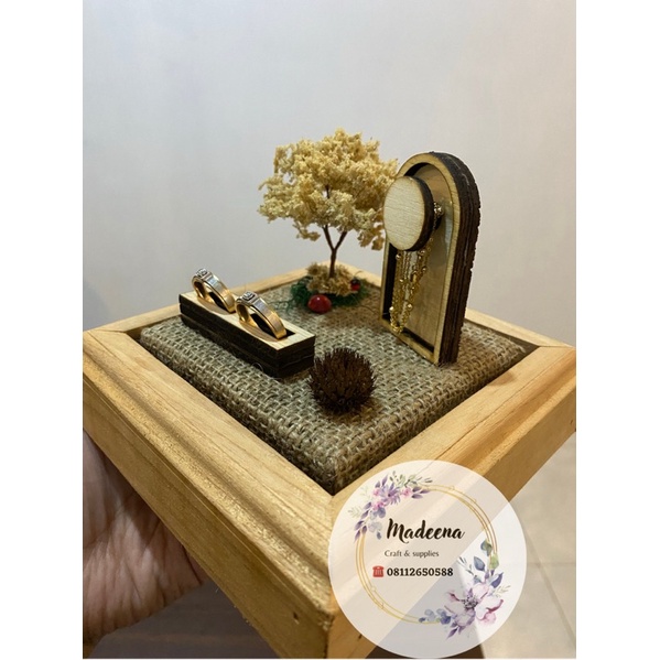 Jual tempat cincin MURAH / box mahar / seserahan rustic / TGC pintu ...