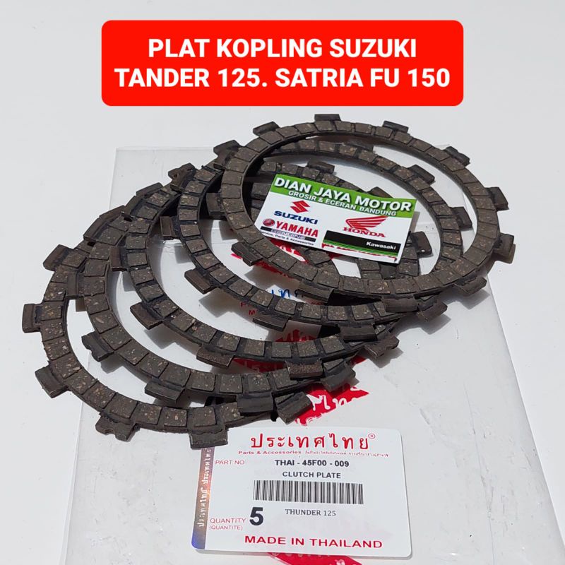 Jual PLAT KAMPAS KOPLING SET SUZUKI TANDER 125. SATRIA FU 150 CC ORIGINAL THAILAND DIAN JAYA ...