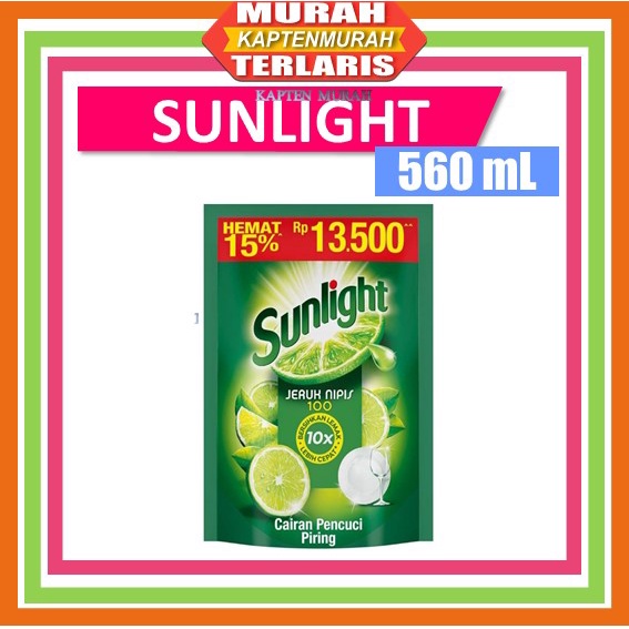 Jual SUNLIGHT Sabun Cuci Piring Jeruk Nipis Refill 435ml | Shopee Indonesia