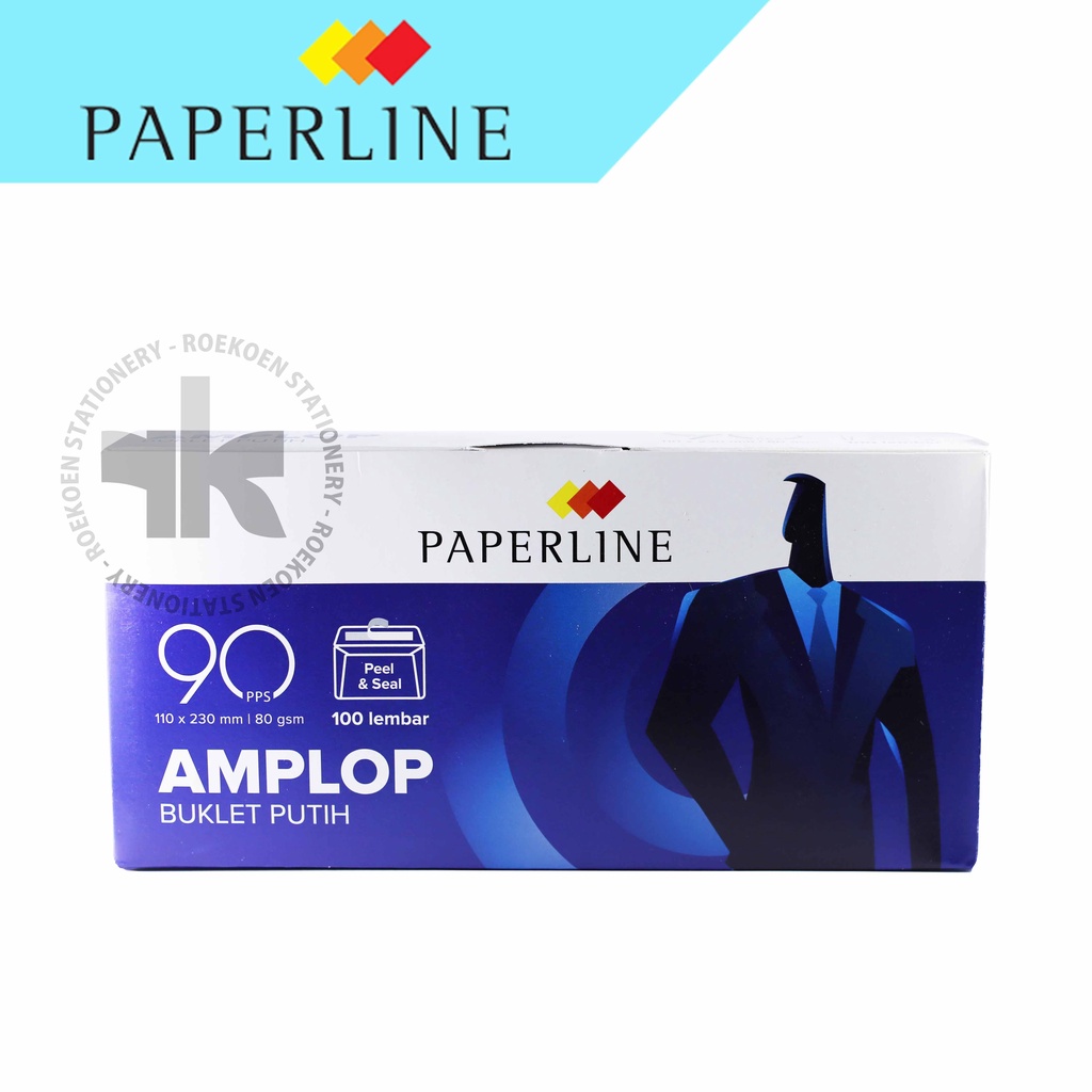 Jual Paperline Amplop Putih 90 Polos 230 x 110mm Dengan Perekat (Dos ...