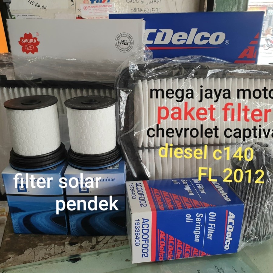 Jual paket filter chevrolet captiva diesel FL 2011-2012 original GM ...