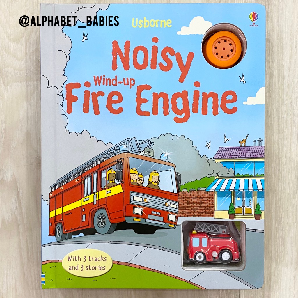 Jual Usborne Noisy Wind-Up Fire Engine (with 3 Tracks and 3 Stories) | Shopee Indonesia