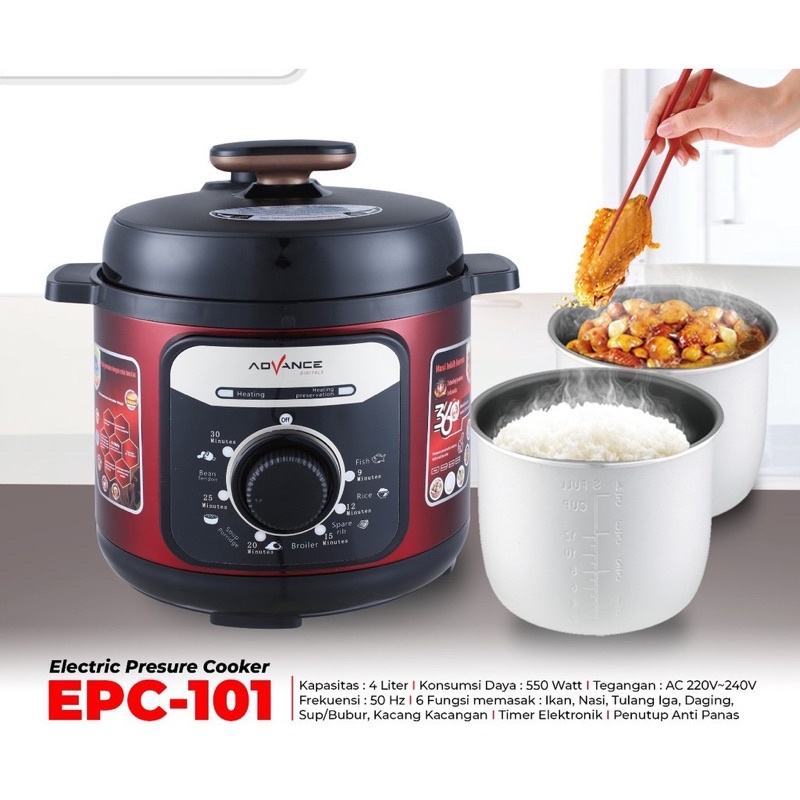 Jual SMART MAGIC COM RICE COOKER DIGITAL 4Liter 4L ADVANCE EPC-101 PANCI PRESTO LISTRIK ADVANCE ...