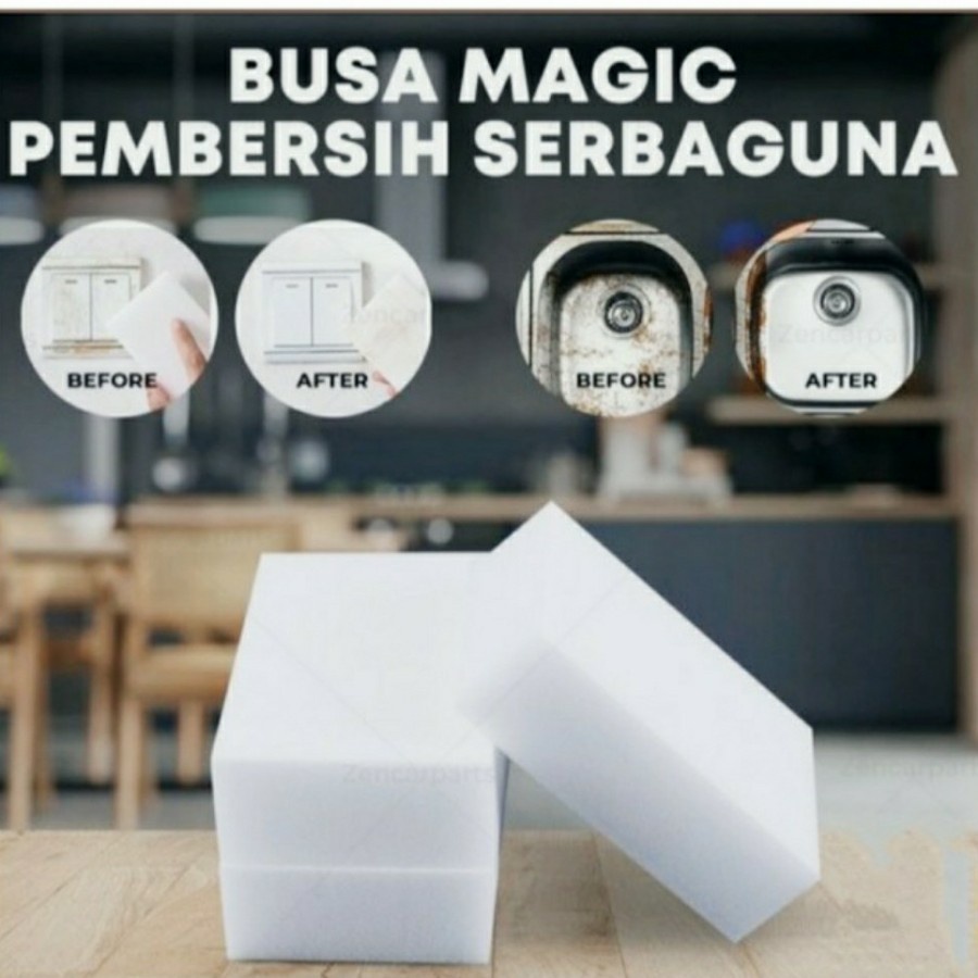 Jual White Nano Magic Sponge Cleaner Busa Spon Kerak Cuci Piring Panci ...