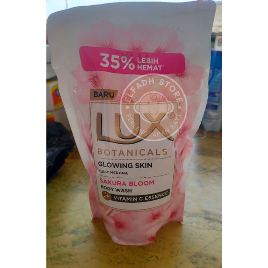 Jual Lux botanicals sabun mandi cair Refill body wash sakura bloom 825ml Kemasan baru (JUMBO ...