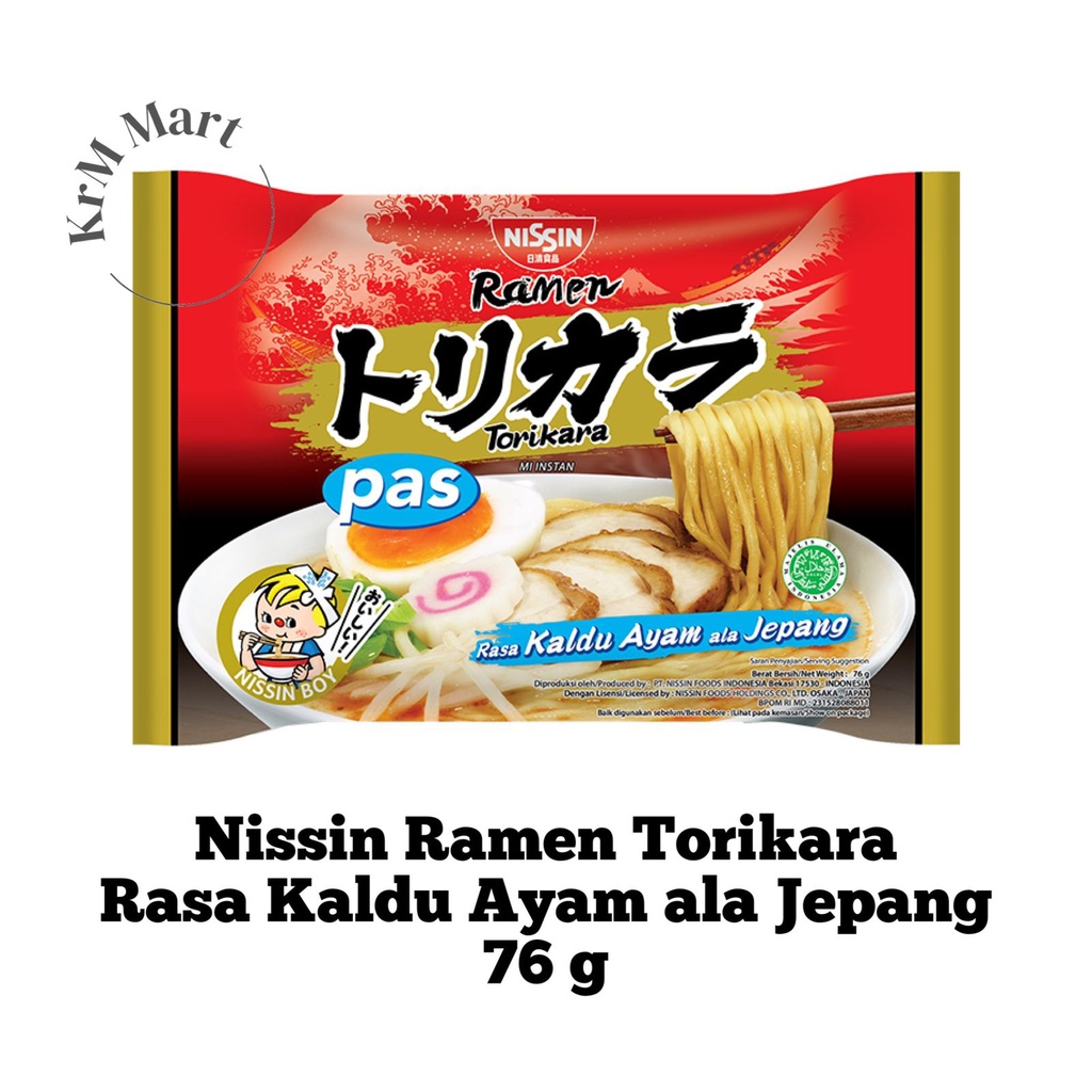 Jual Nissin Ramen Torikara PAS rasa Kaldu ayam ala Jepang 76 gr mie mi ...