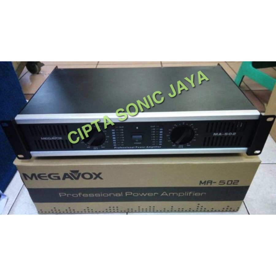 Jual Power Amplifier Megavox MA 502 Original 2 chanel / MA502 | Shopee ...