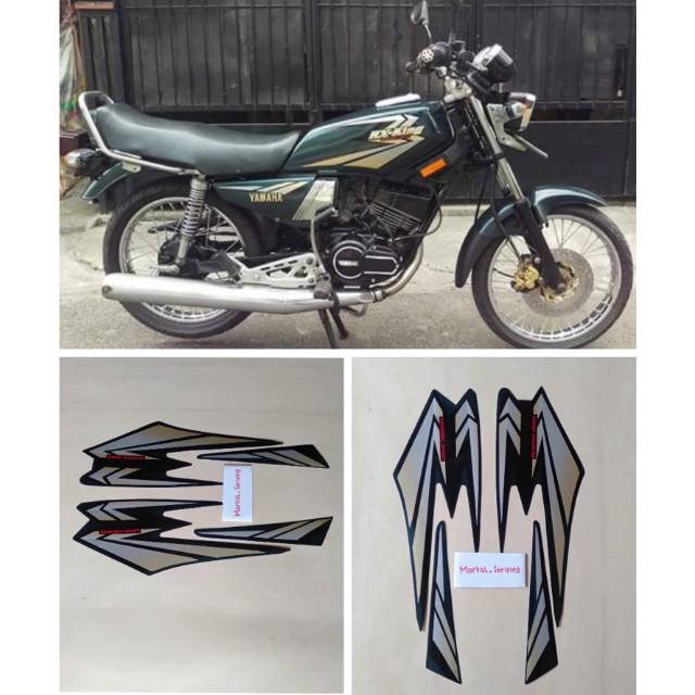 Jual Stiker Striping Les Lis Motor Rx King Tahun 2002 Warna Hijau Corak ...