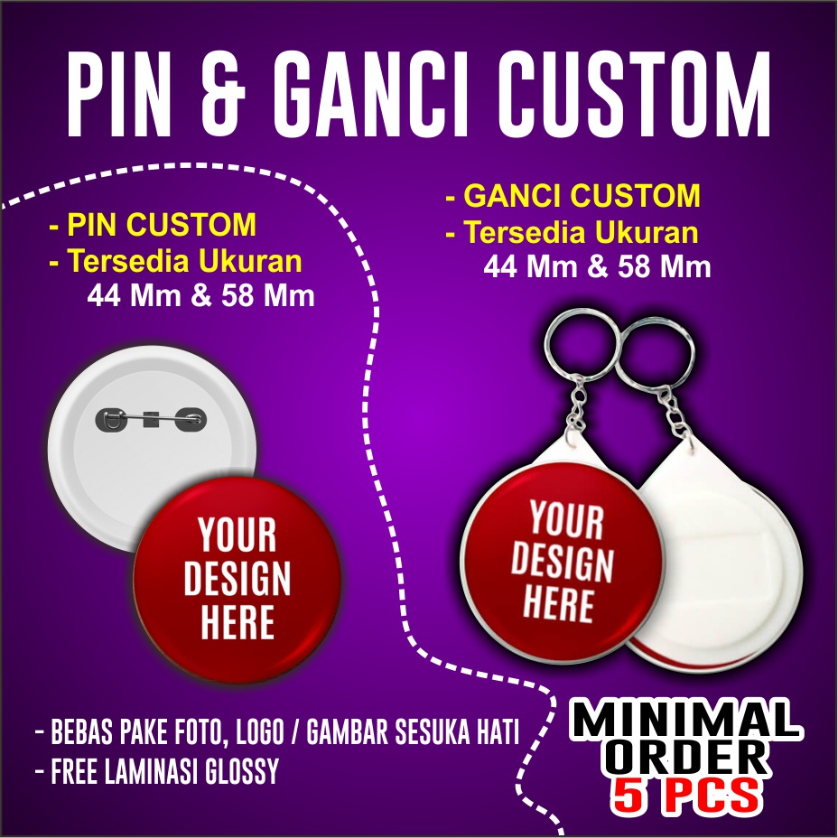 Jual GANCI CUSTOM / PIN CUSTOM (SATU MUKA) | Shopee Indonesia