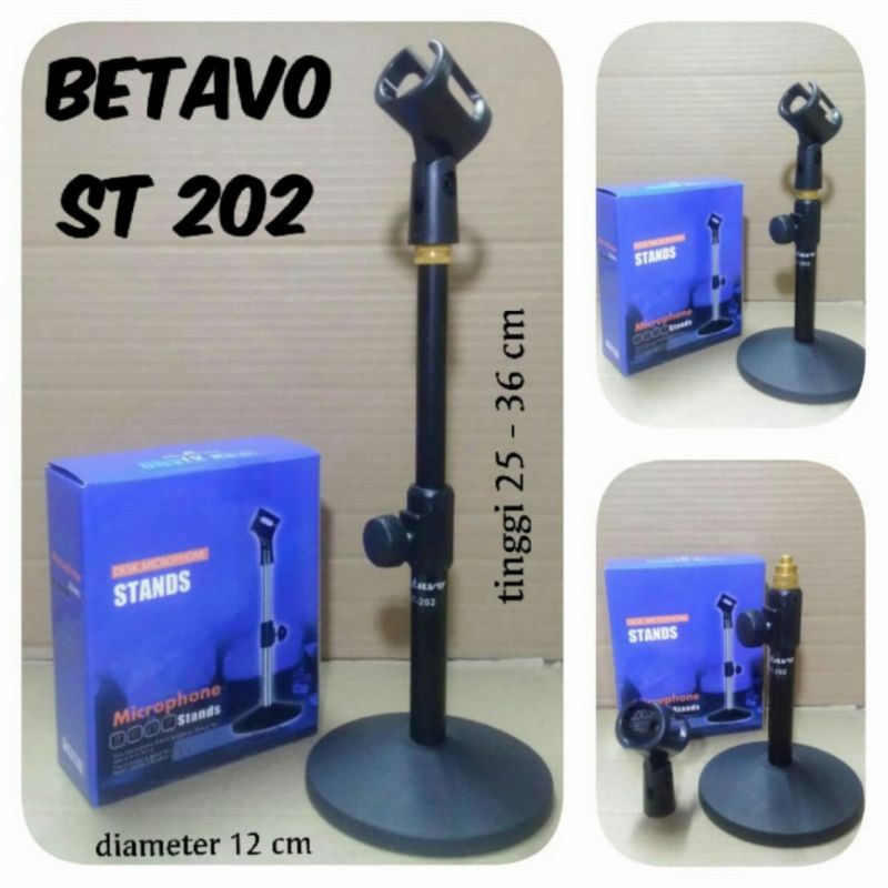 Jual stand mic meja betavo st 202 standing microphone meja full besi stand kuat full besi stand ...